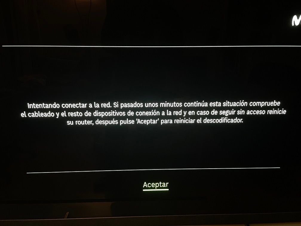 Error descodificador: Intentando conectar a la red | Comunidad Movistar ...