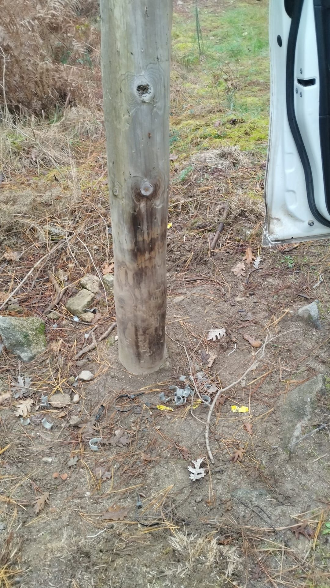 Afección de Poste de red fija sobre gasoducto Gas en alta presión en ...